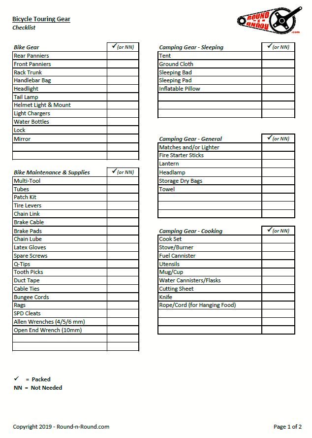 Bike Touring Gear | Round-N-Round.com
